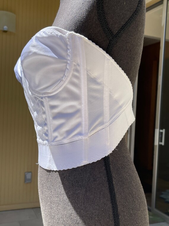 60s 70s Lady Marlene Bustier Vintage White Lace Corse… Gem