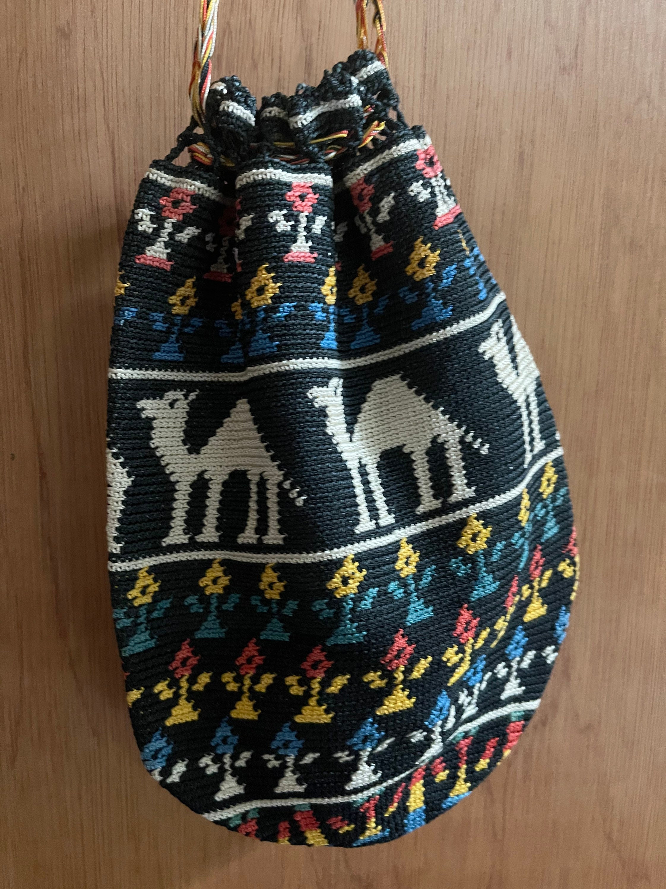 Vintage Knit Egyptian Revival Middle East Reticule Bag - Etsy