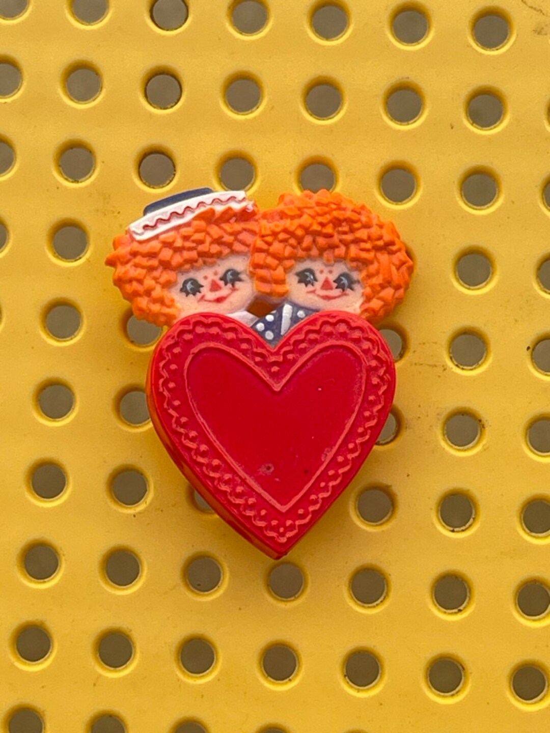 Raggedy Ann Andy Heart Pin Hallmark Valentines Day Vintage - Etsy