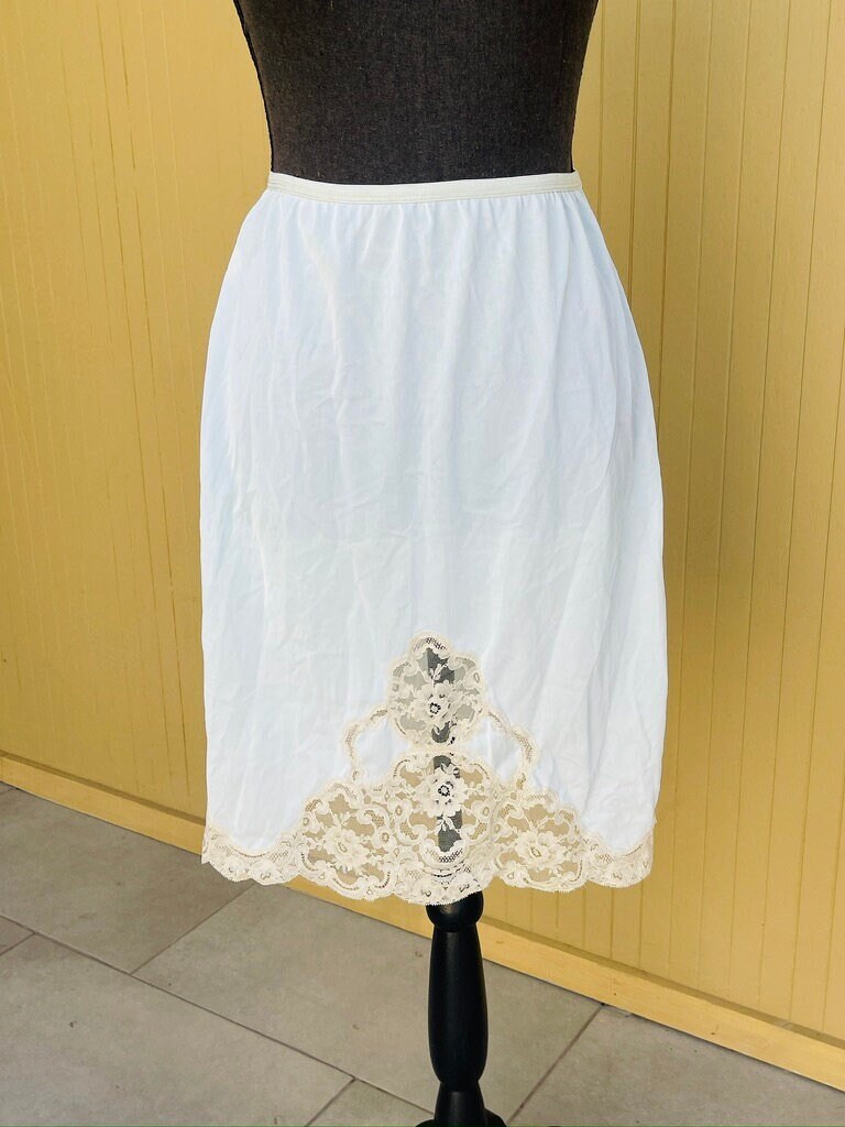 60s Gaymode Blue Half Slip Lace Trim Skirt - Etsy