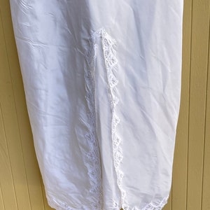 60s Lace Trim Front Slit White Full Slip Dress Wonder Maid Size 34 - Etsy