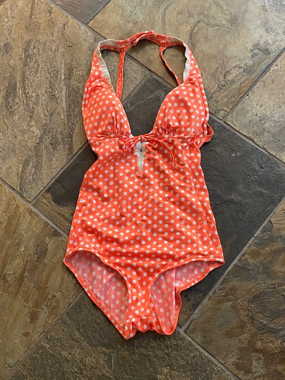 Jantzen 60s 70s Vintage One Piece Bathing Suit Polka … Gem