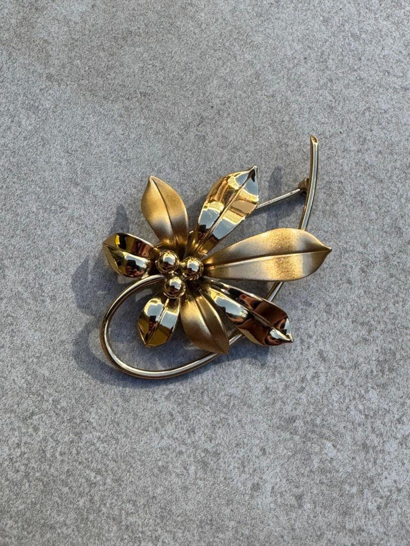 Gold Over Sterling Silver Vintage Forstner Flower Brooch - Etsy