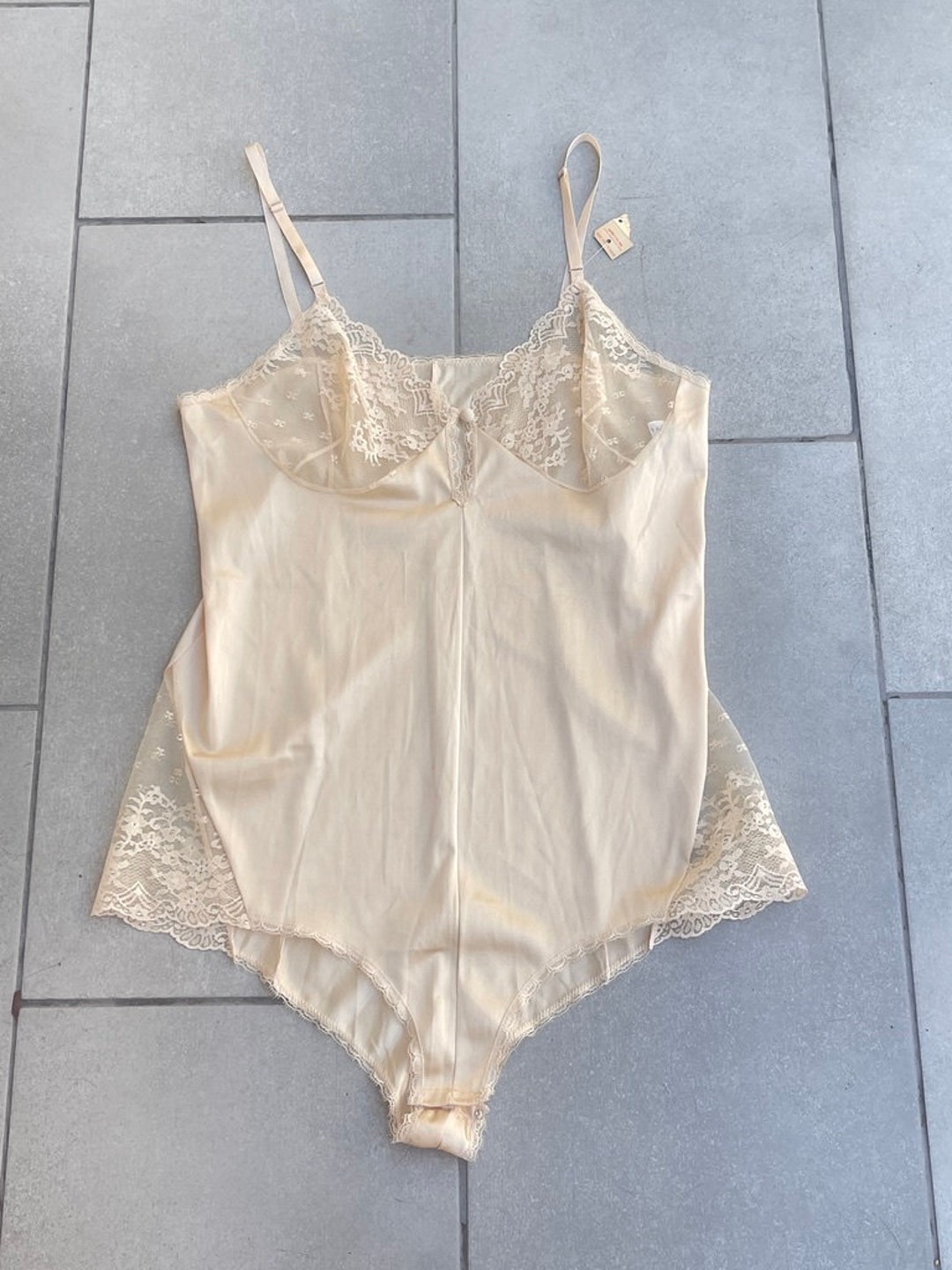 New Old Stock Vanity Fair Teddy Body Suit Vintage Lingerie Romper Size ...