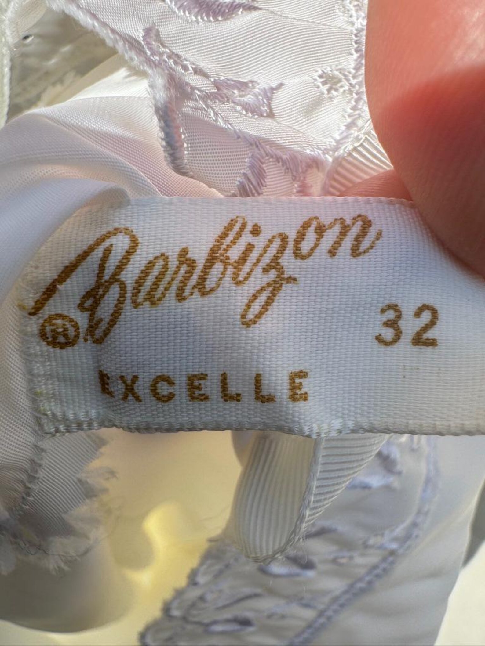 60s Barbizon Excelle Full Slip Dress White Lace Eyelet Trim Vintage ...