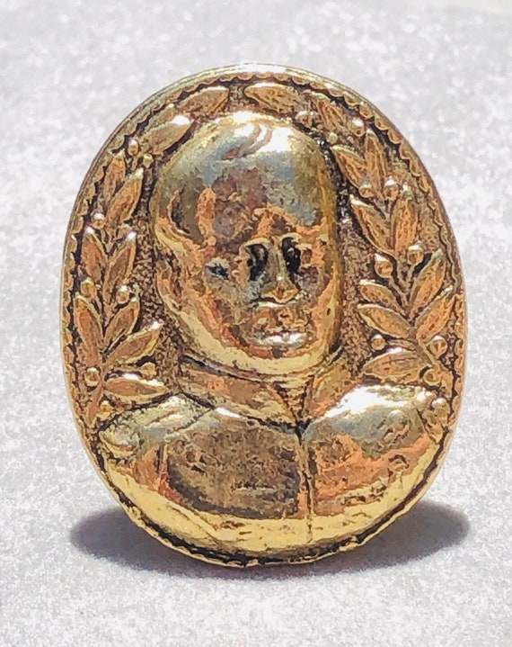 Vintage Napoleon Bonaparte Gold Cameo Style Adjustable Ring - Etsy