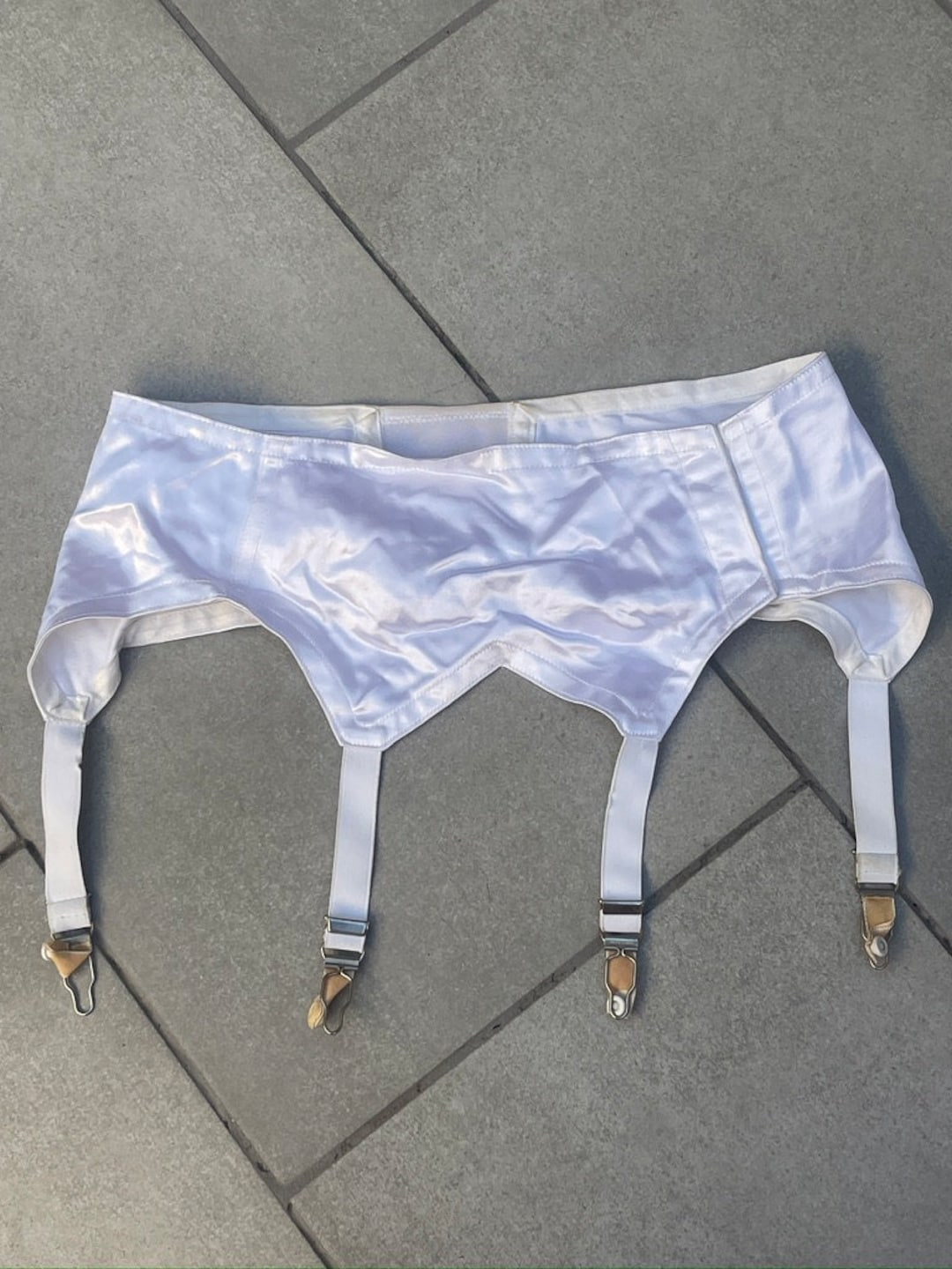 60s Girdle W/ Metal Garters White German Lingerie Garter Belt Small - Etsy