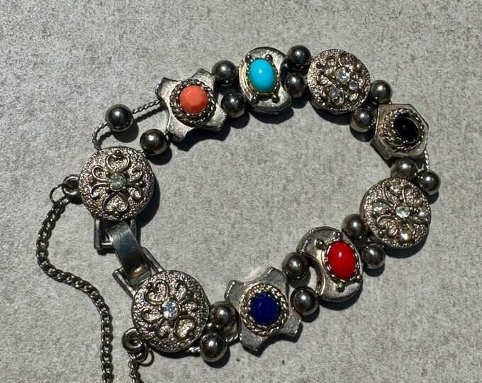 Vintage Jeweled Slide Bracelet Victorian Revival - Etsy