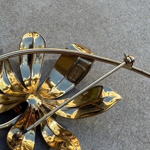 Gold Over Sterling Silver Vintage Forstner Flower Brooch - Etsy