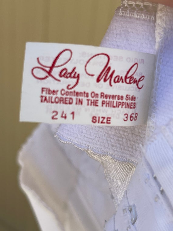 60s 70s Lady Marlene Bustier Vintage White Lace Corse… Gem