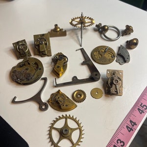 Clock Movements Mechanisms Escapements Misc Parts Vintage Pocket Watch ...