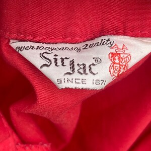 60s Sir Jac Red Work Jacket XL - Etsy