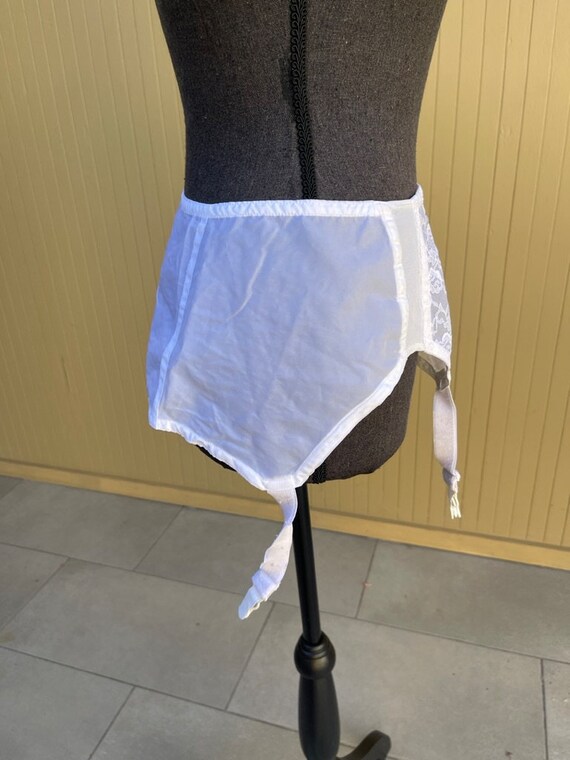 50's Garter Belt White Lace Vintage Shapewear Lingerie - Gem