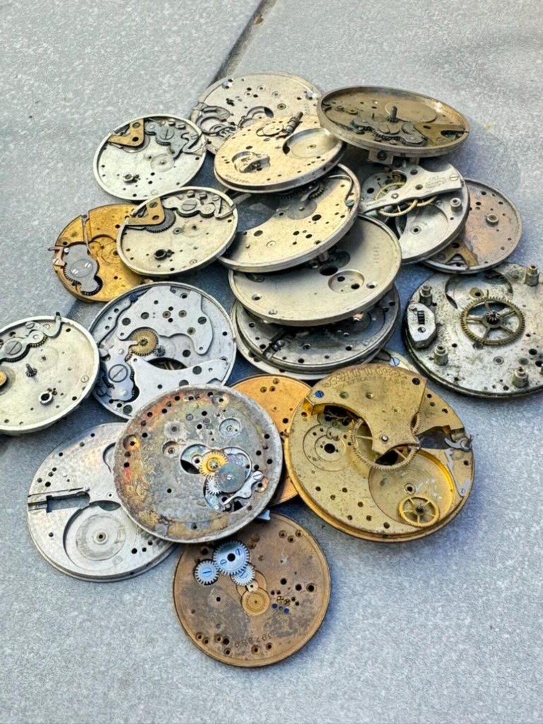 Vintage Pocket Watch Movements Watch Parts Craft Repair DIY Steampunk ...