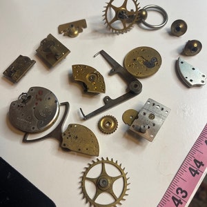Clock Movements Mechanisms Escapements Misc Parts Vintage Pocket Watch ...