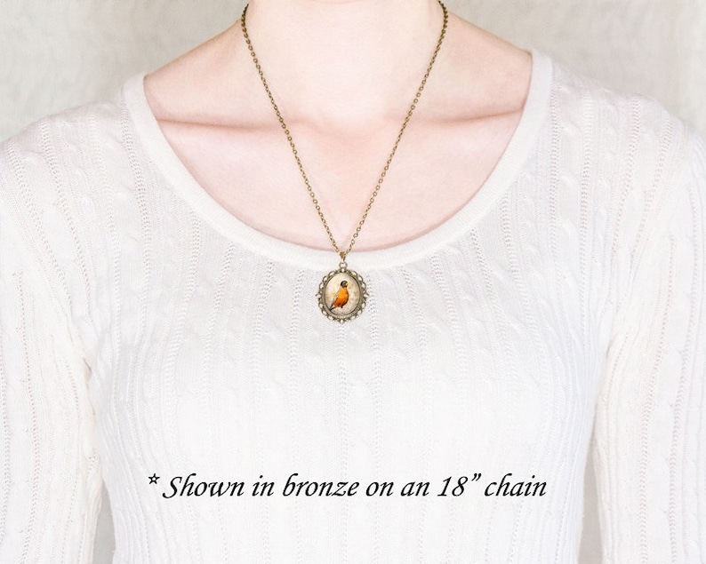 Spring Robin Necklace Red Robin Bird Jewelry Nature - Etsy