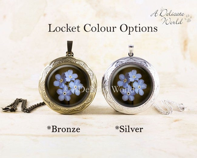 Forget Me Not Locket Silver Widow Gift for Loss of a Loved - Etsy