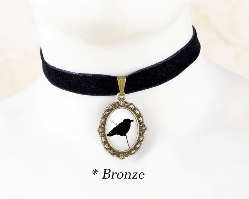 Raven Crow Choker Collar, Black Gothic Choker, Gothic Raven Choker ...