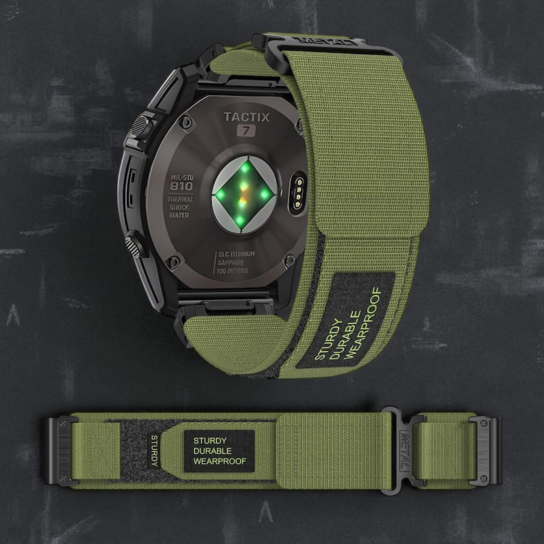 Handmade 22mm 26mm Nylon Watch Strap for Garmin – Two-section Mountain ...