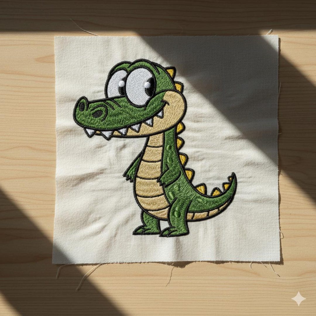 Crocodile Embroidery Design – Cute Alligator Machine Embroidery File 5 ...