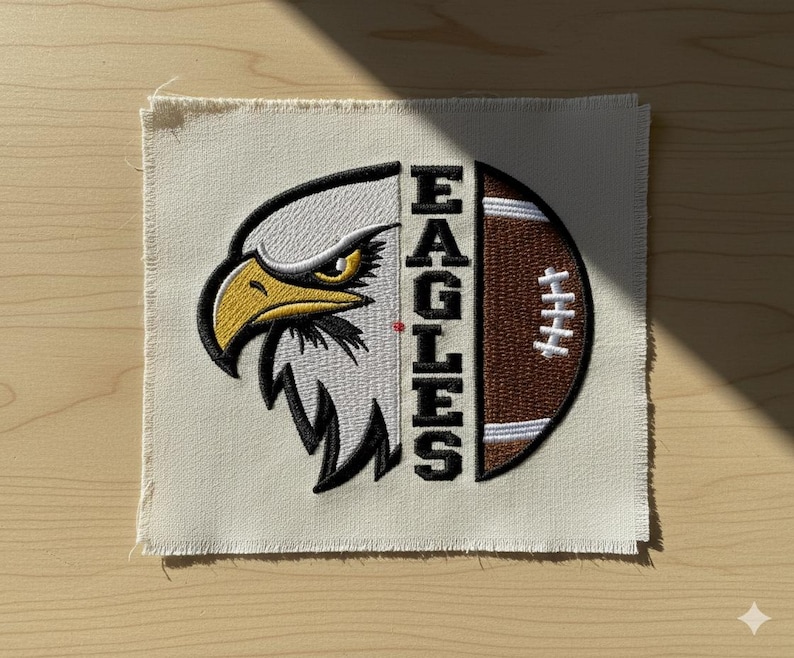 Eagles Football Embroidery Design – Eagle Head With Ball Machine ...
