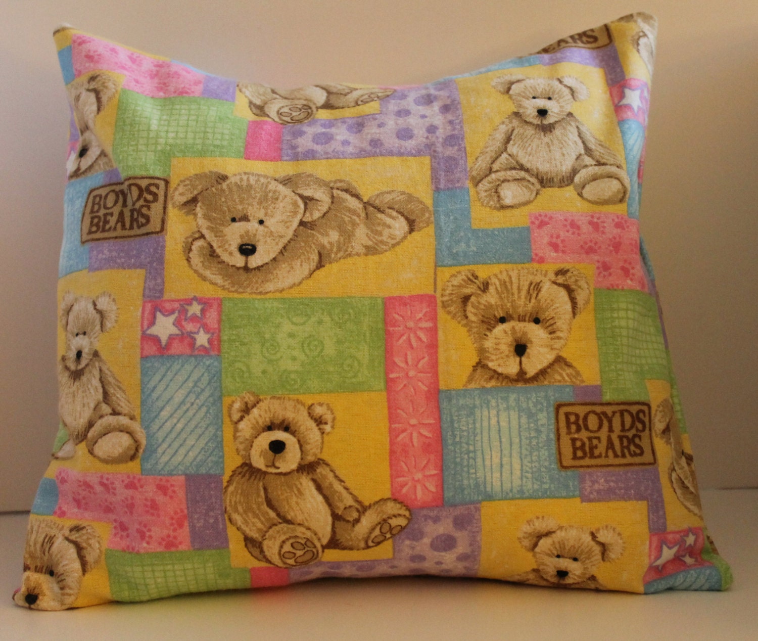 12x12 Boyds Baby Bears Flannel Pillow - Etsy