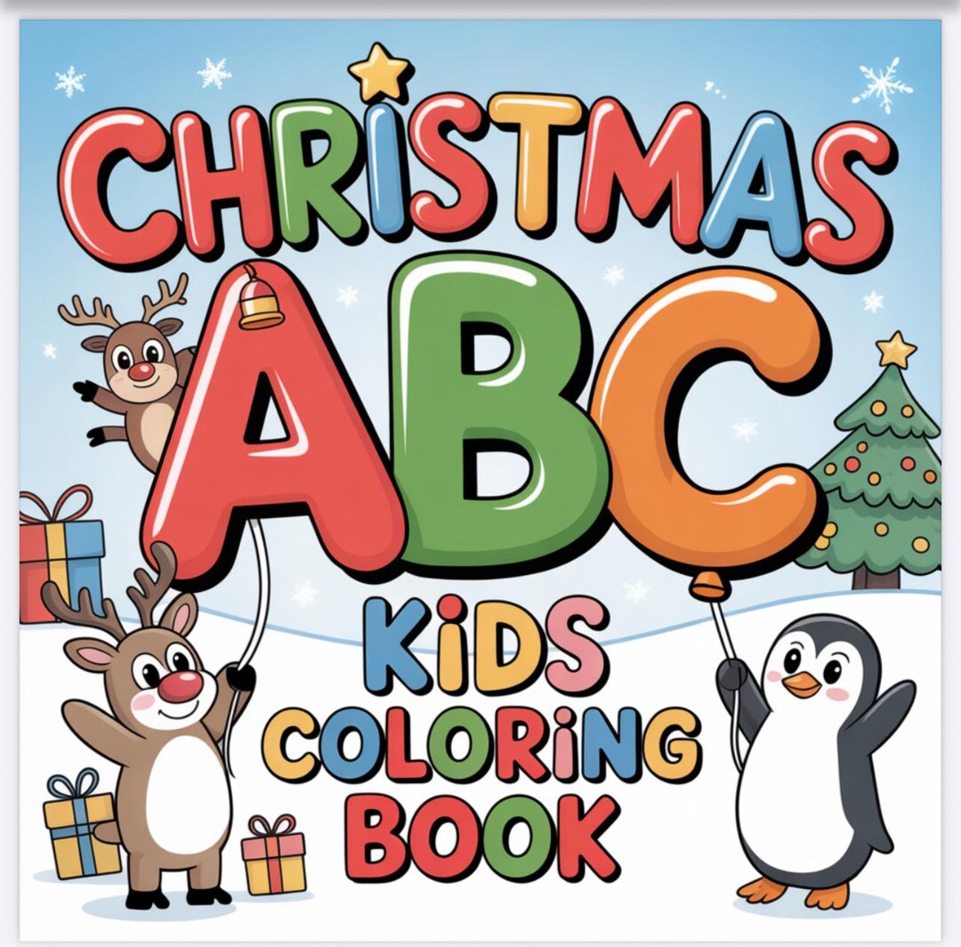 Christmas ABC Coloring Book | Kids Alphabet Coloring Pages | Toddler ...