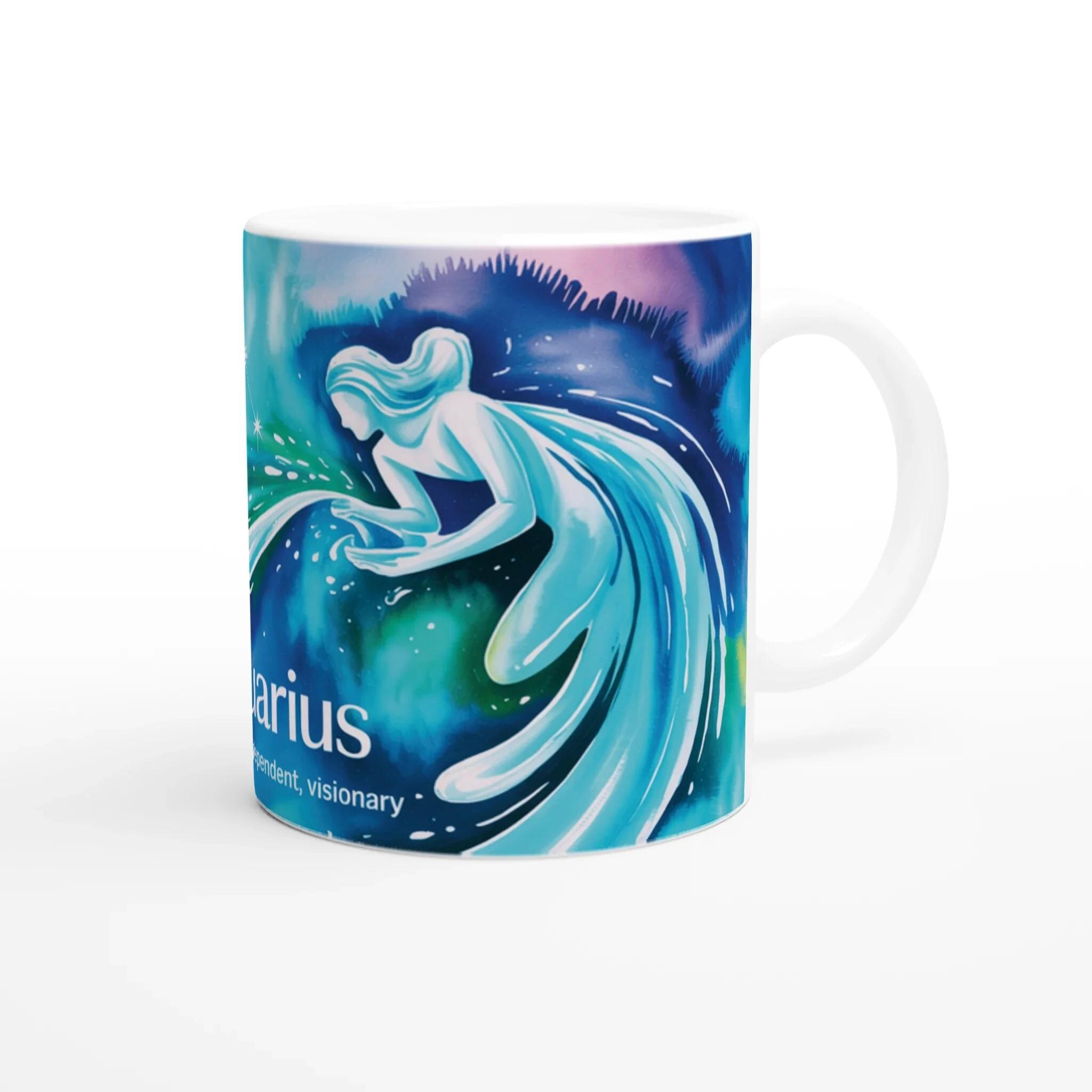 Aquarius Zodiac Mug | Watercolor Constellation Astrology Cup ...