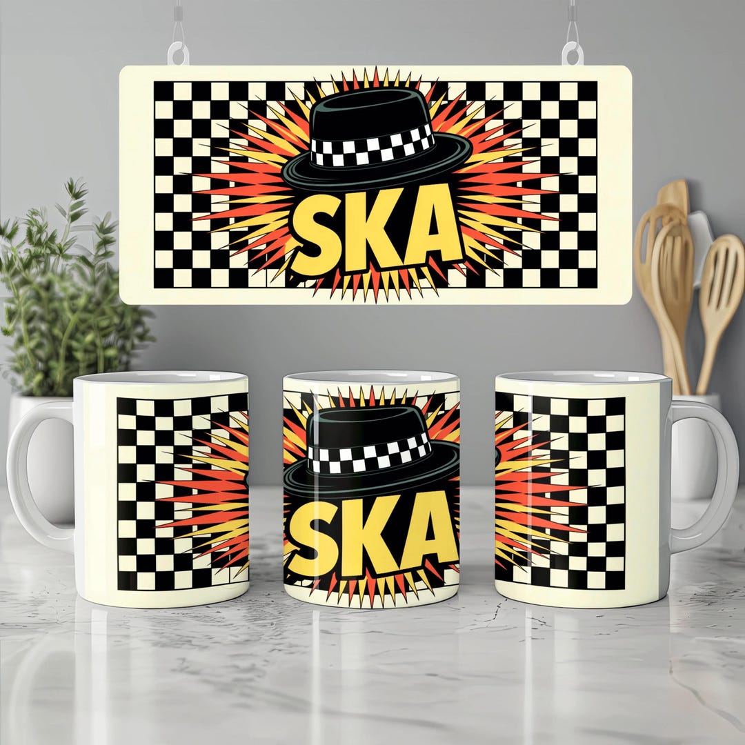 Ska Mug | Two Tone Retro Checkerboard Mod Style Gift - Etsy