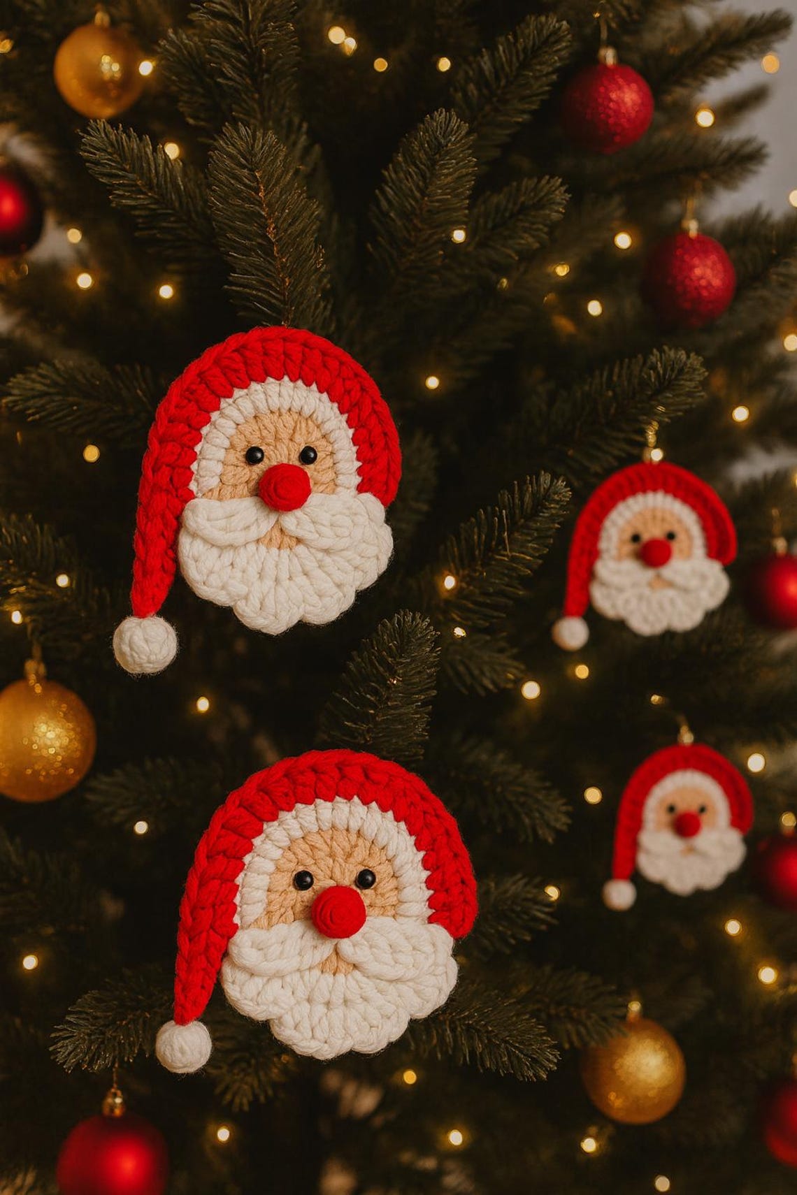 Crochet Santa Keychain PDF Pattern – Ornament, Fast & Beginner Friendly ...