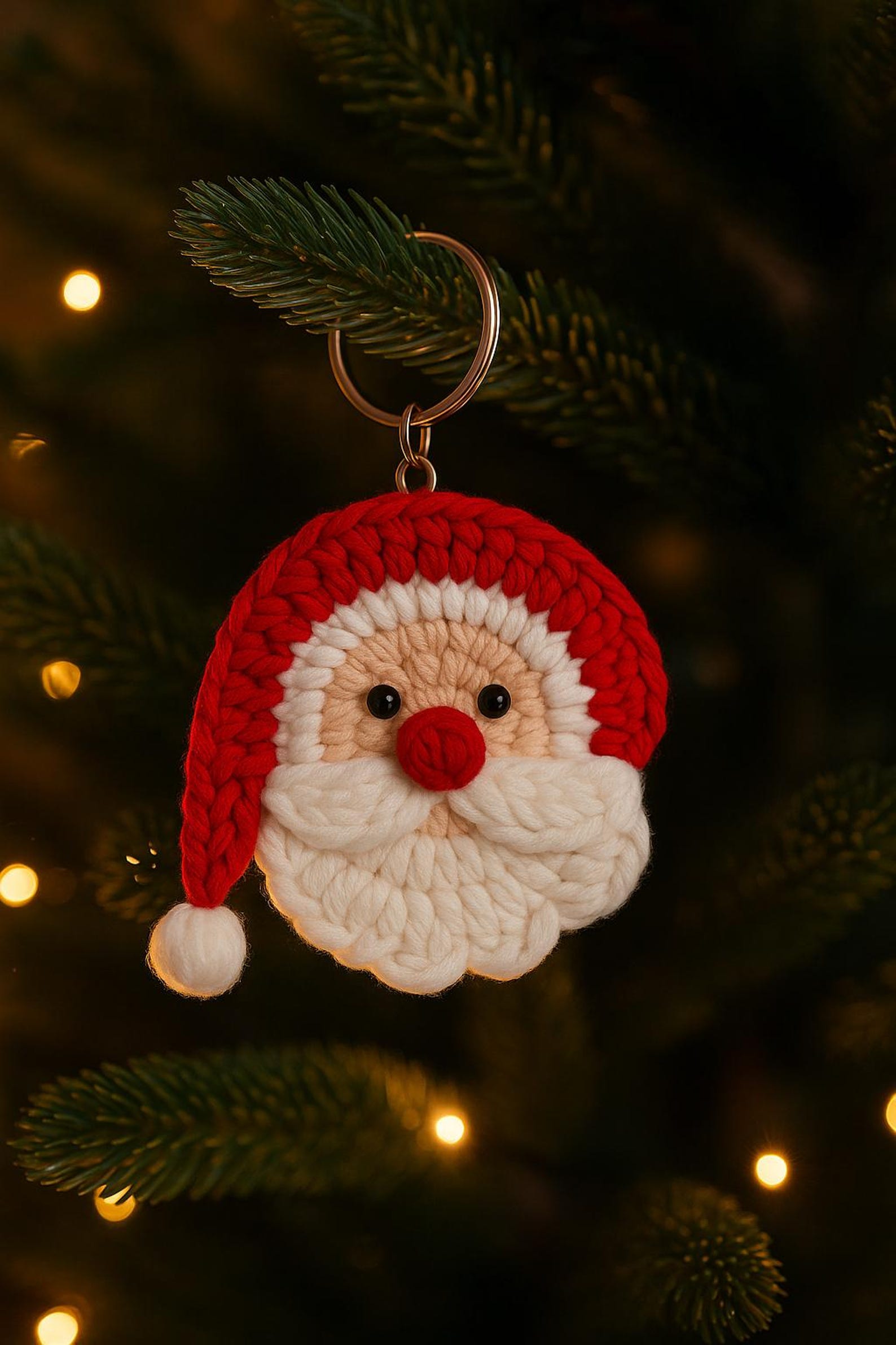 Crochet Santa Keychain PDF Pattern – Ornament, Fast & Beginner Friendly ...
