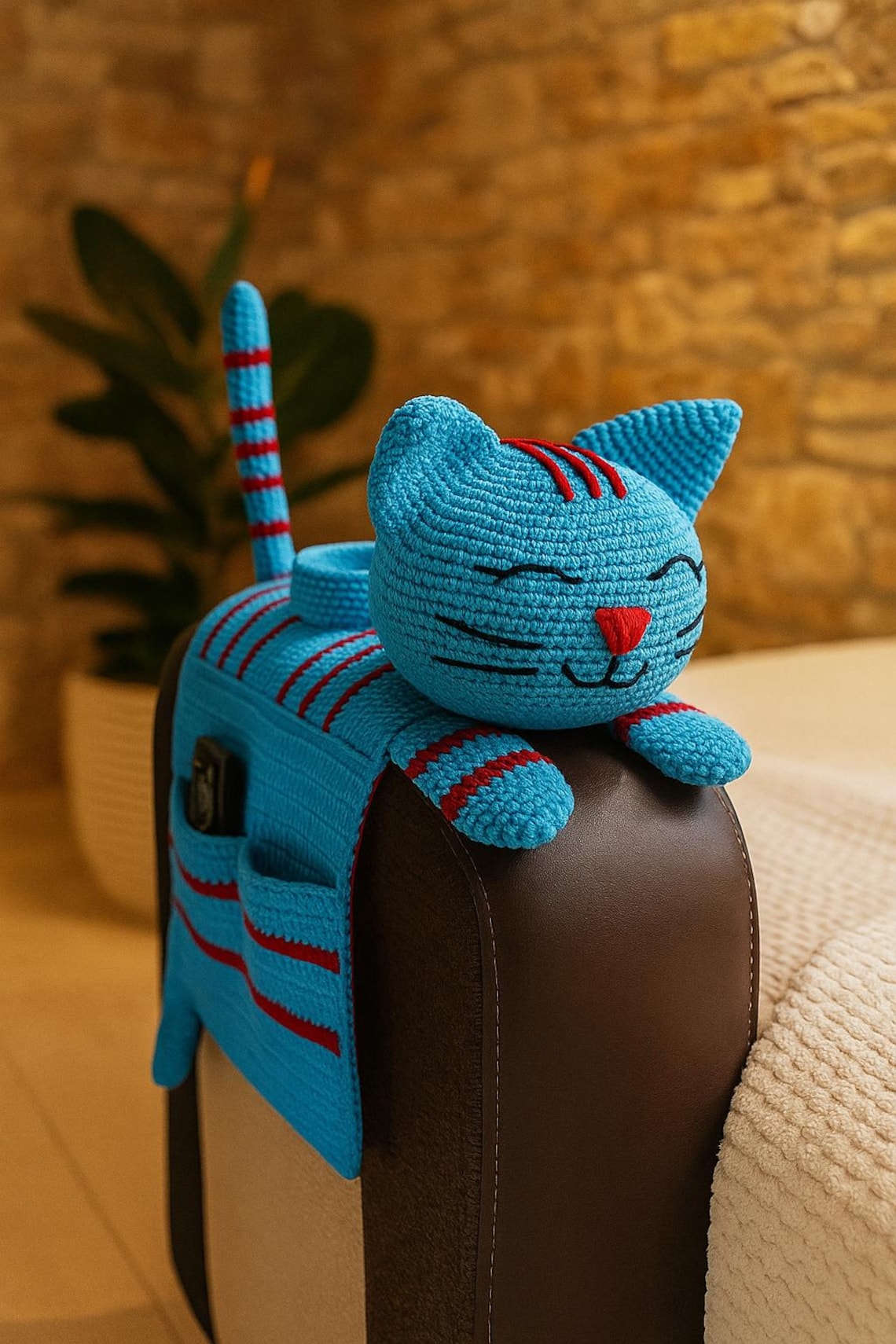 Crochet Cat Sofa Organizer Pattern - Step by Step Photo Tutorial ...