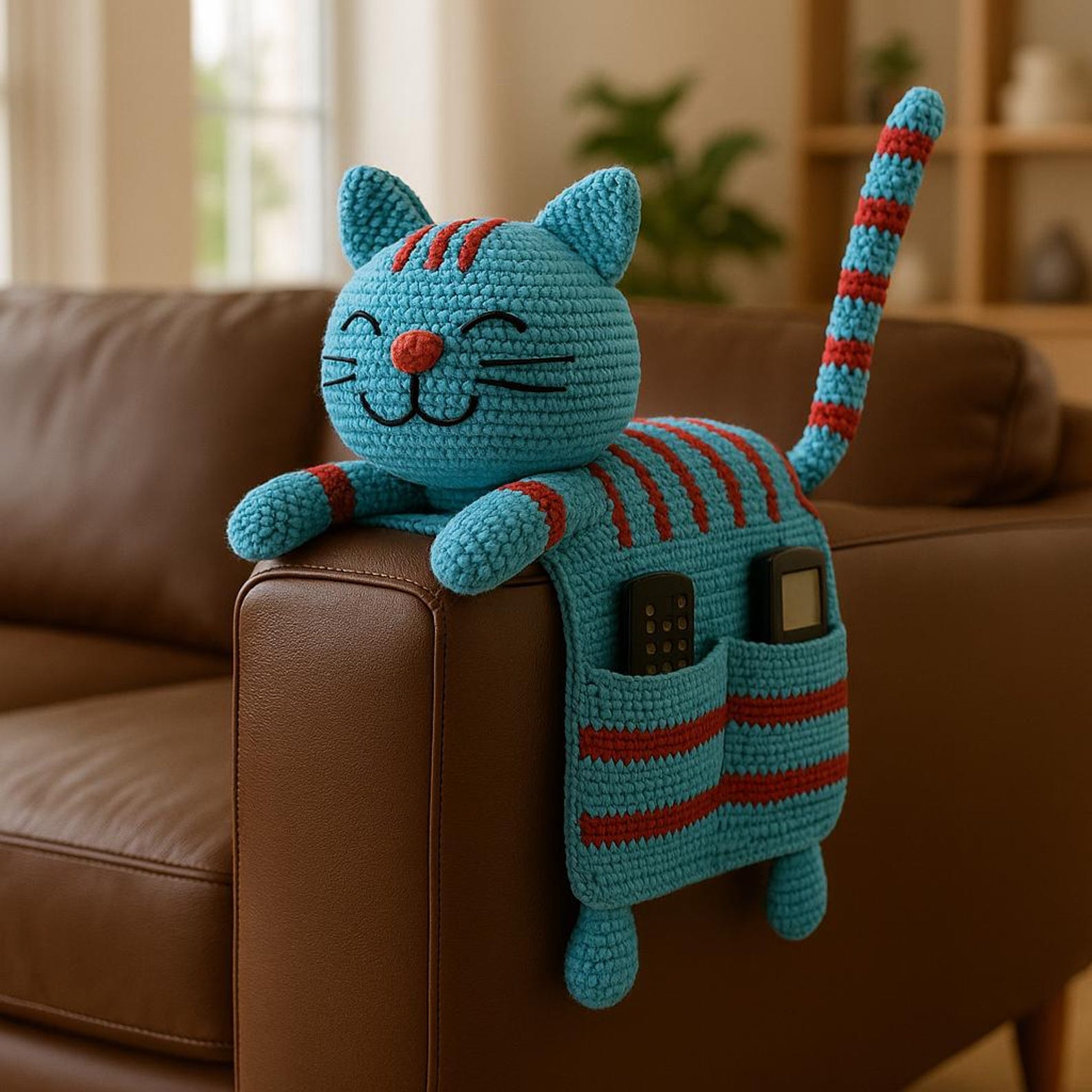 Crochet Cat Sofa Organizer Pattern - Step by Step Photo Tutorial ...