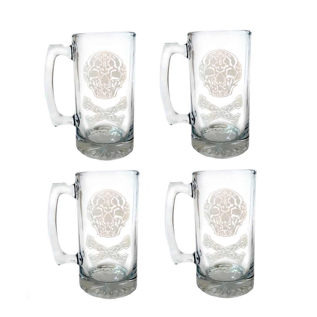 Celtic Skull and Crossbones Pirate Beer Stein Set of 4 - Free ...