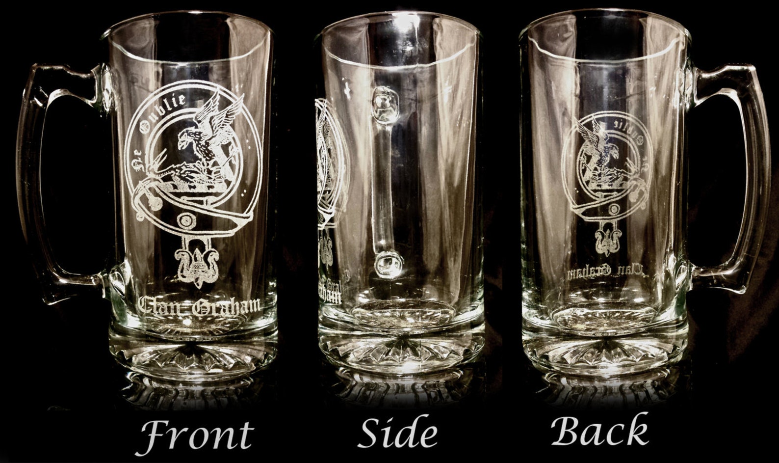 Clan Graham Scottish Crest Stein Set of 4: Free Shipping & - Etsy