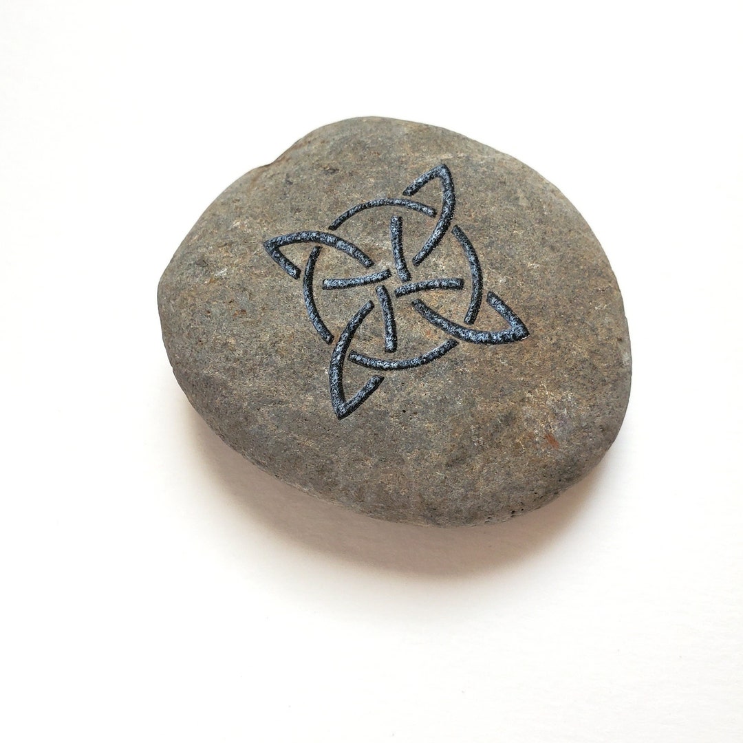 Witch's Knot Engraved Worry Stone, Free Personalized Engraving, Wicca ...