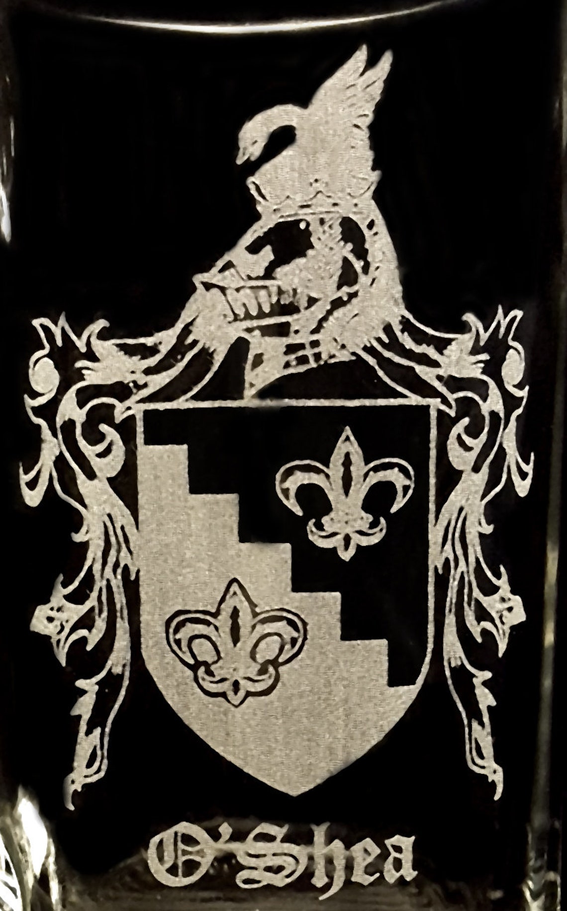 O'shea Irish Coat of Arms Pint Glass Set of 4 Free - Etsy