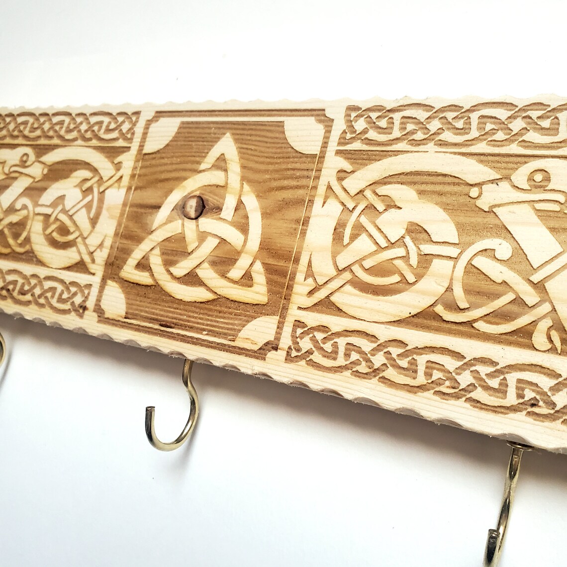 Decorative Celtic Knot Wall Hooks, Multipurposes Wooden Wall Mounted ...