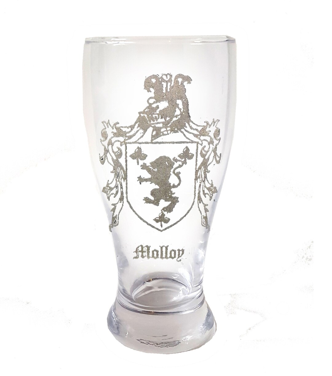 Molloy Irish Coat of Arms Pint Glass Free Personalized - Etsy