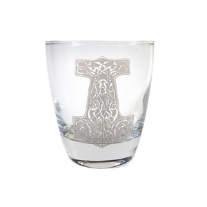 Mjolnir Thor's Hammer Glass Decanter & Rocks Glass Set Free ...