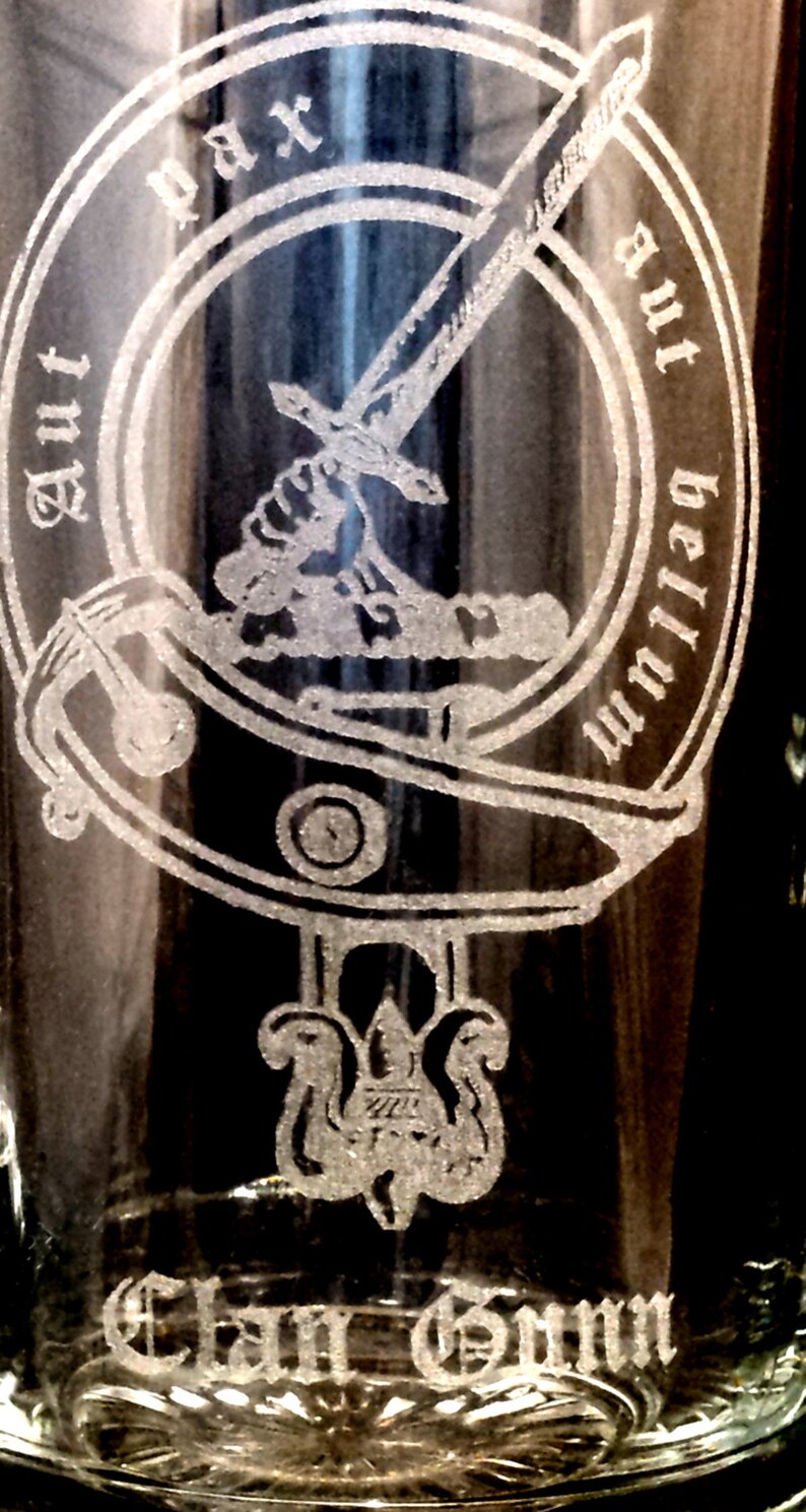 Clan Gunn Scottish Crest Stein: Free Shipping & Personalized - Etsy