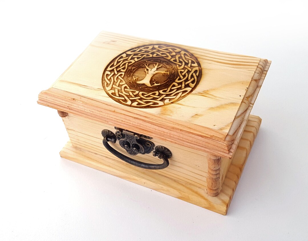 Tree of Life Wooden Box, Free Engraved Personalization, World Tree ...