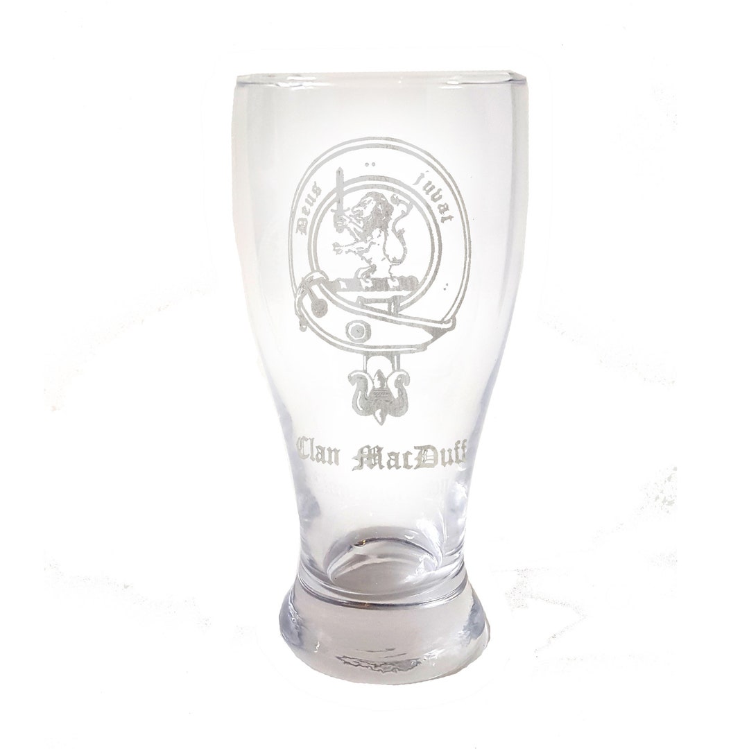 Macduff Scottish Clan Crest Pint Glass - Free Personalized Engraving ...