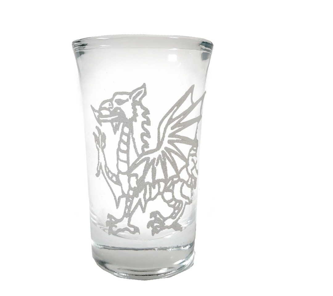 Welsh Dragon Shot Glass 1.5 Oz. Free Personalization, Custom Gift - Etsy