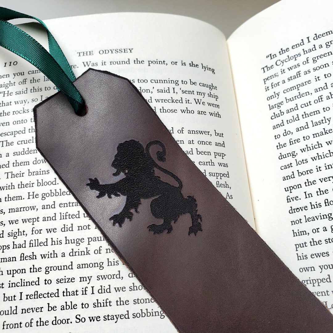 Lion Rampant Personalized Leather Bookmark - Etsy