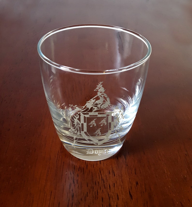 Doyle Irish Family Coat of Arms Clear Lowball Rocks Glass 10oz - Free ...