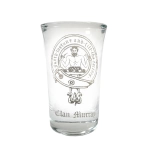 Murray Scottish Clan Crest Shot Glass 2oz - Free Personalized Engraving ...