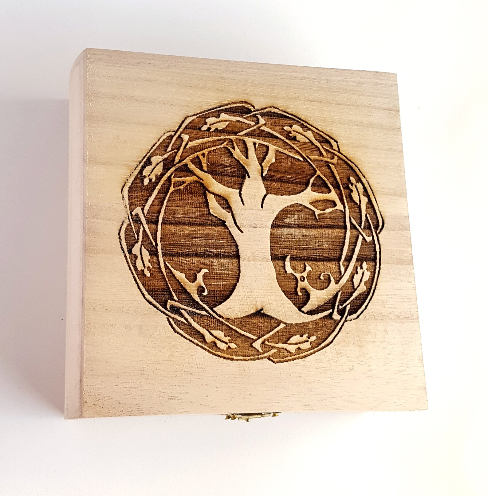 Tree of Life Wooden Box: 7.5 X 7.5 X 2.75 | Etsy