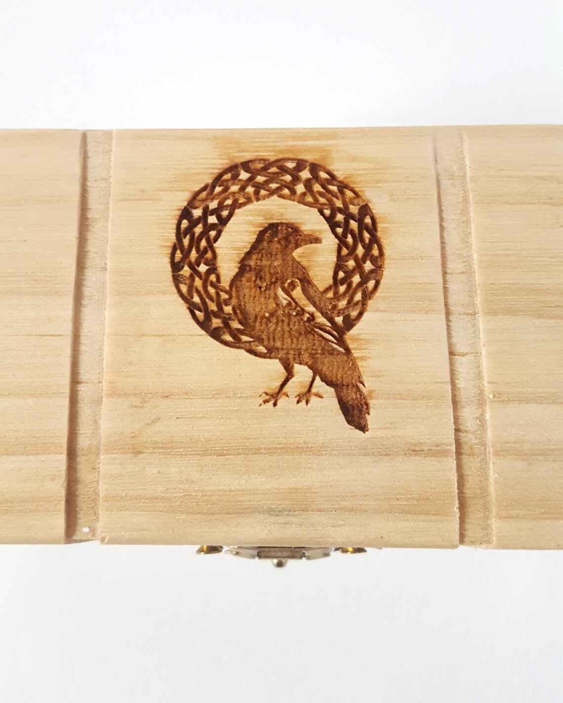 Celtic Raven Small Wooden Box : Free Custom Engraving | Etsy