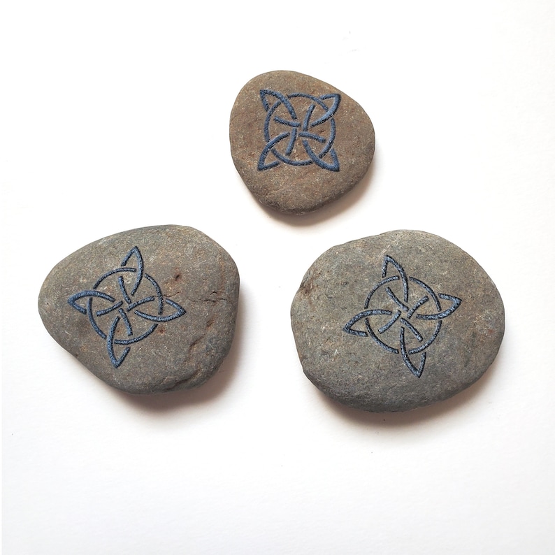 Witch's Knot Engraved Worry Stone Free Personalized - Etsy